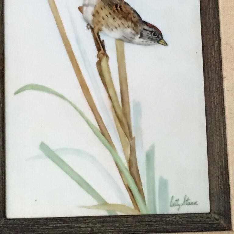Betty Stark | Betty Stark Bird Painting On Porcelain Plaque | MutualArt