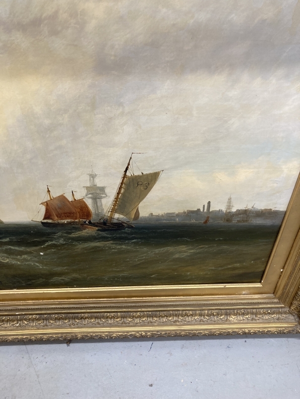 James W. Callow | a maritime study sailing ships in rough seas off a ...