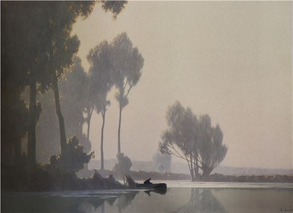 Alexandre Jacob | Lake scene | MutualArt