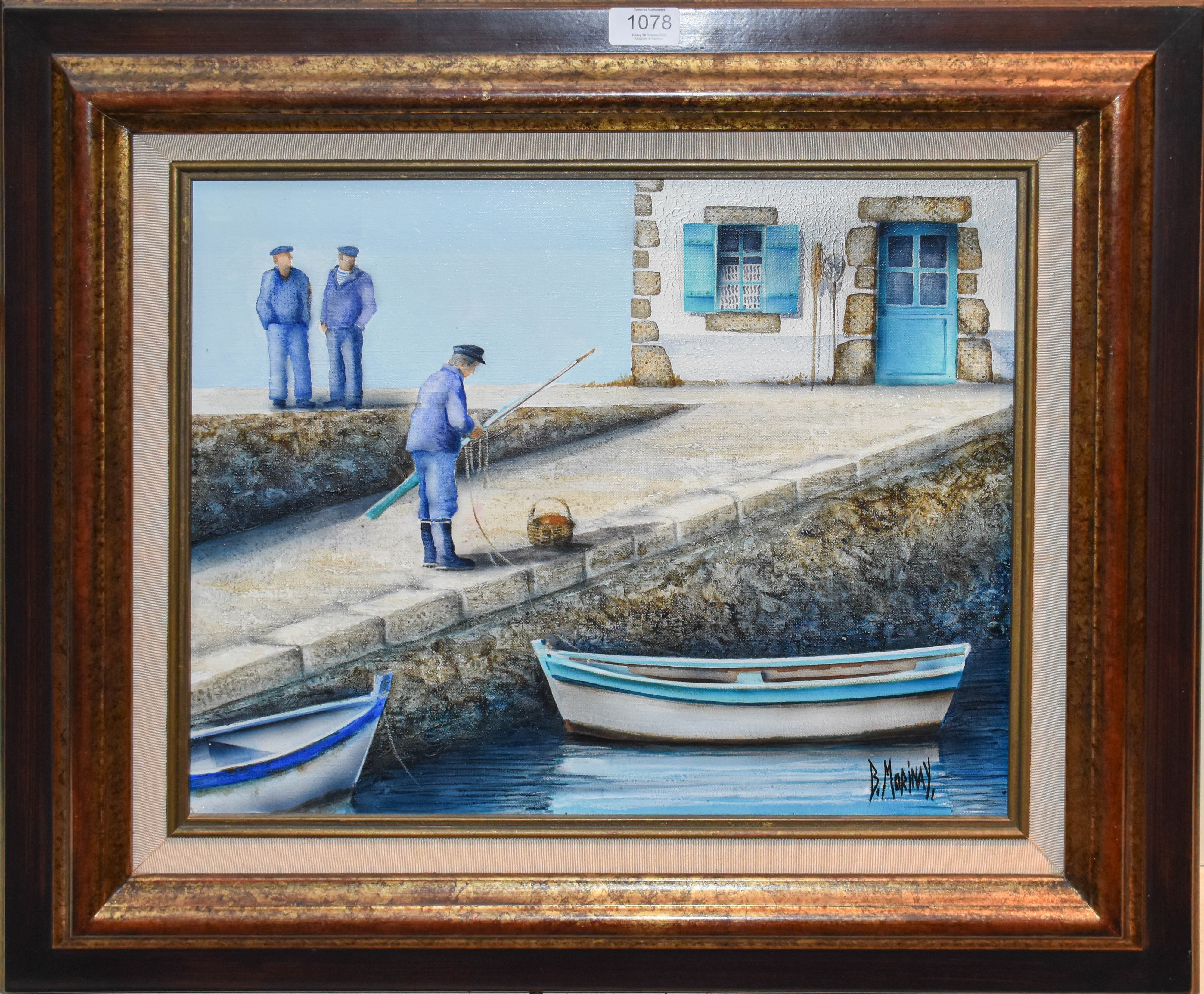 Bernard Morinay | Fishermen at the harbour | MutualArt