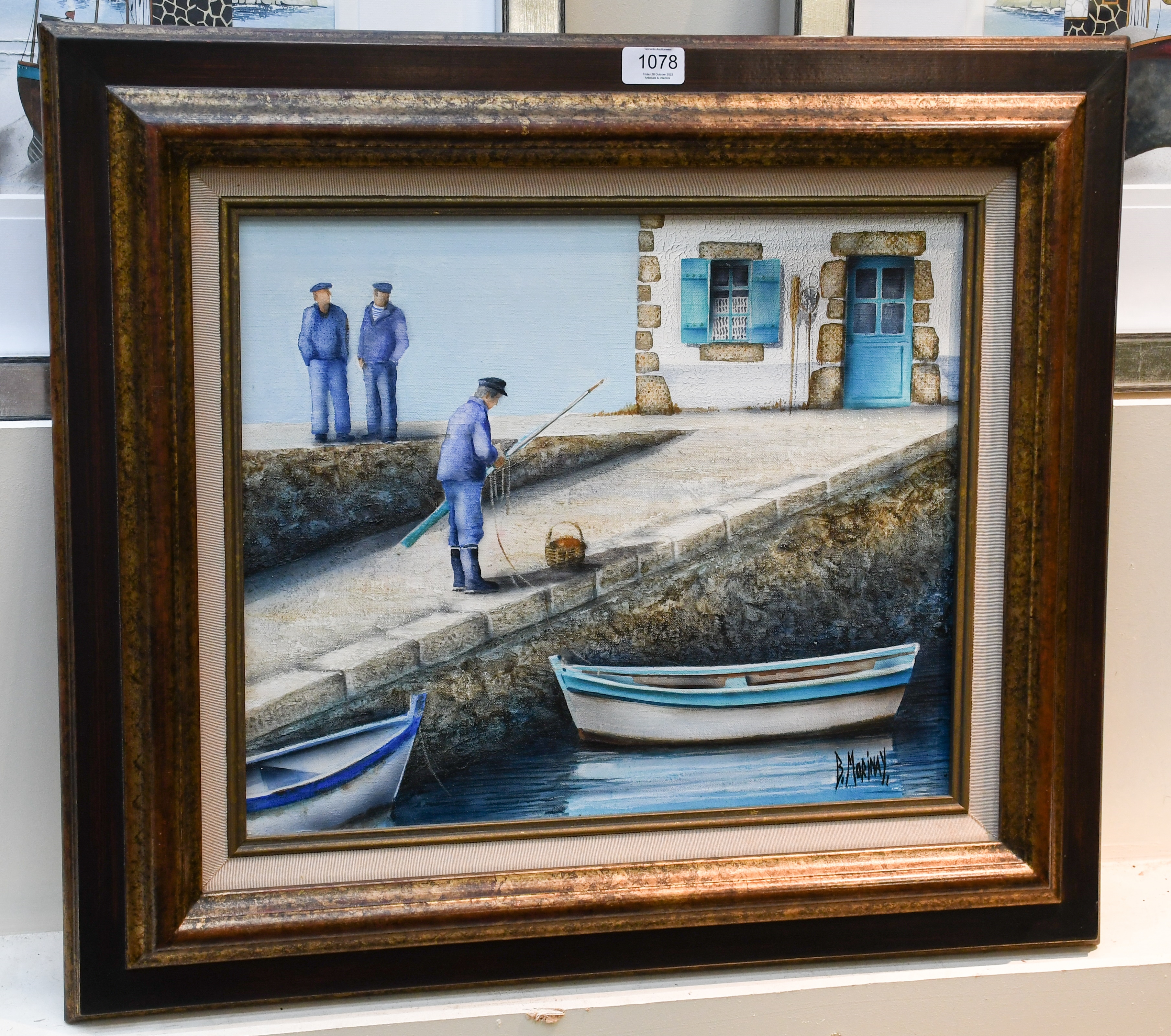 Bernard Morinay | Fishermen at the harbour | MutualArt