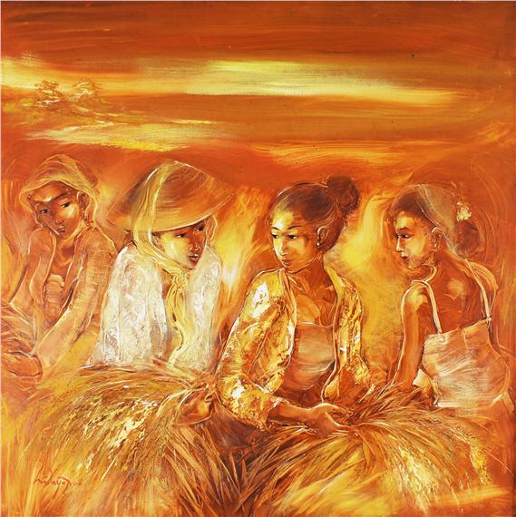 S.P. Hidayat | - Gadis Panen Padi | MutualArt