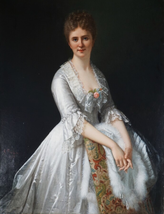 Ferdinand Birotheau | Portrait de Gabrielle Galicier (1872) | MutualArt