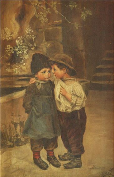 Marie Wunsch | Zwei Kinder auf der Brücke mit der Gestik einer ...