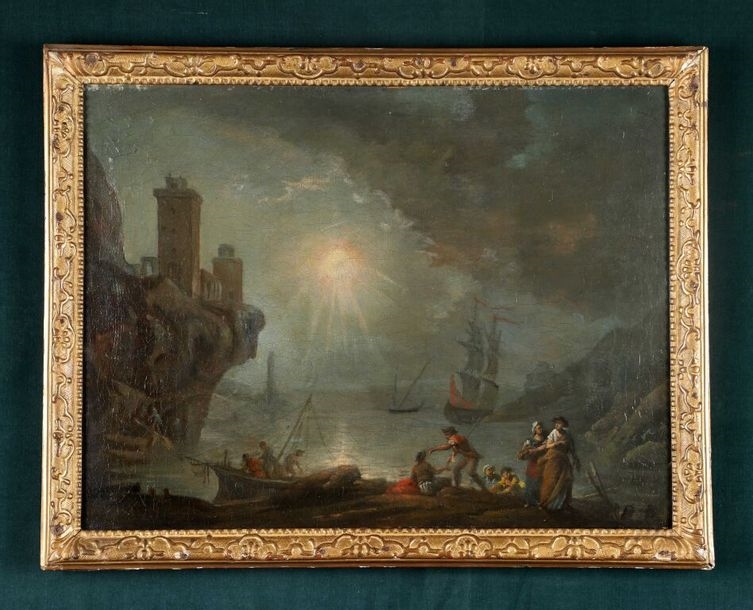 Claude-Joseph Vernet | Marine at sunset. (1800) | MutualArt
