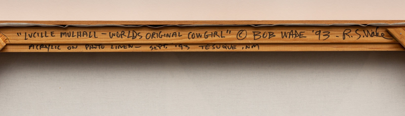Bob Wade | Lucille Mulhall - World's Original Cowgirl (1993) | MutualArt
