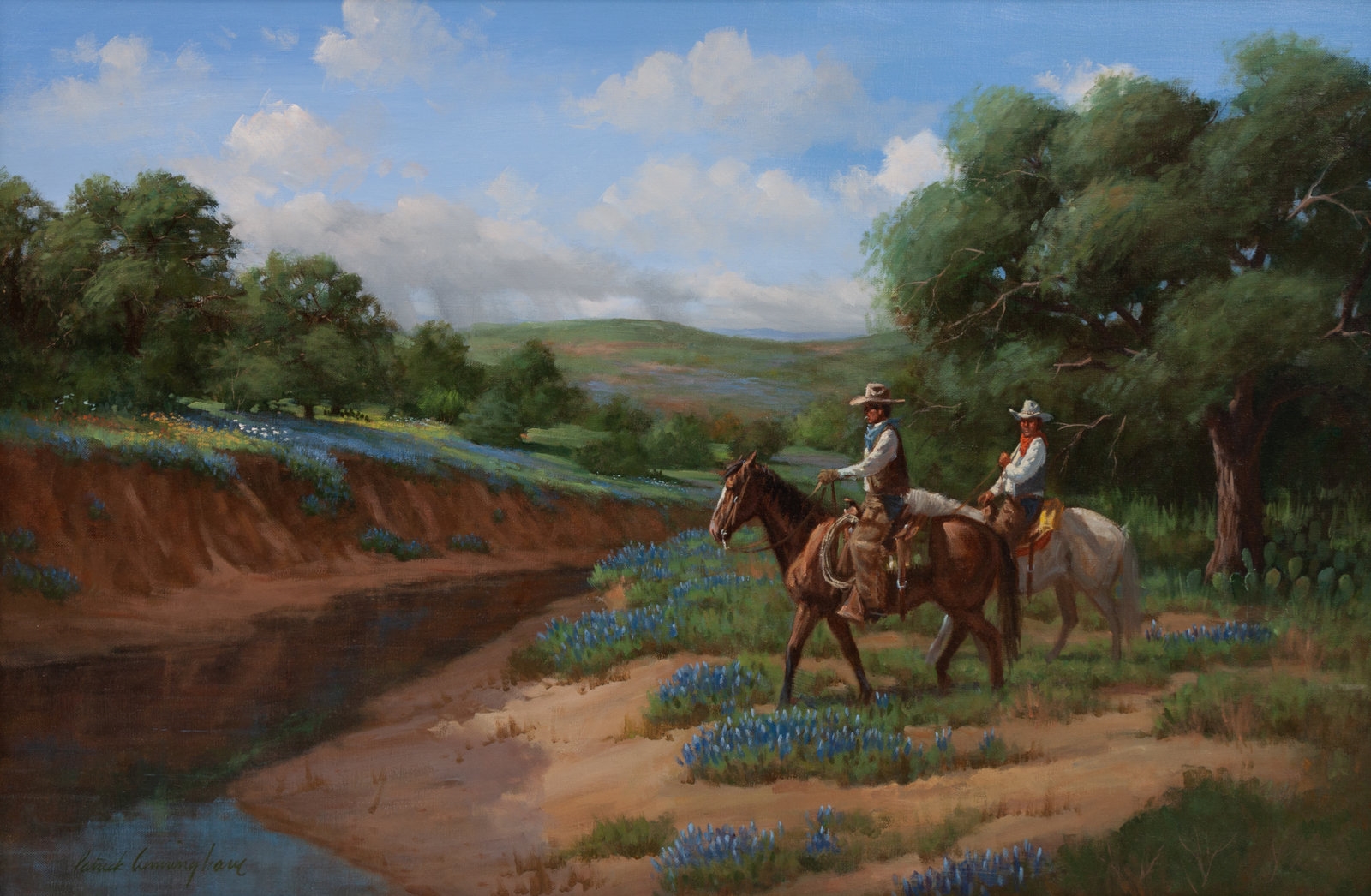 Patrick Cunningham | Cowboys and Bluebells | MutualArt