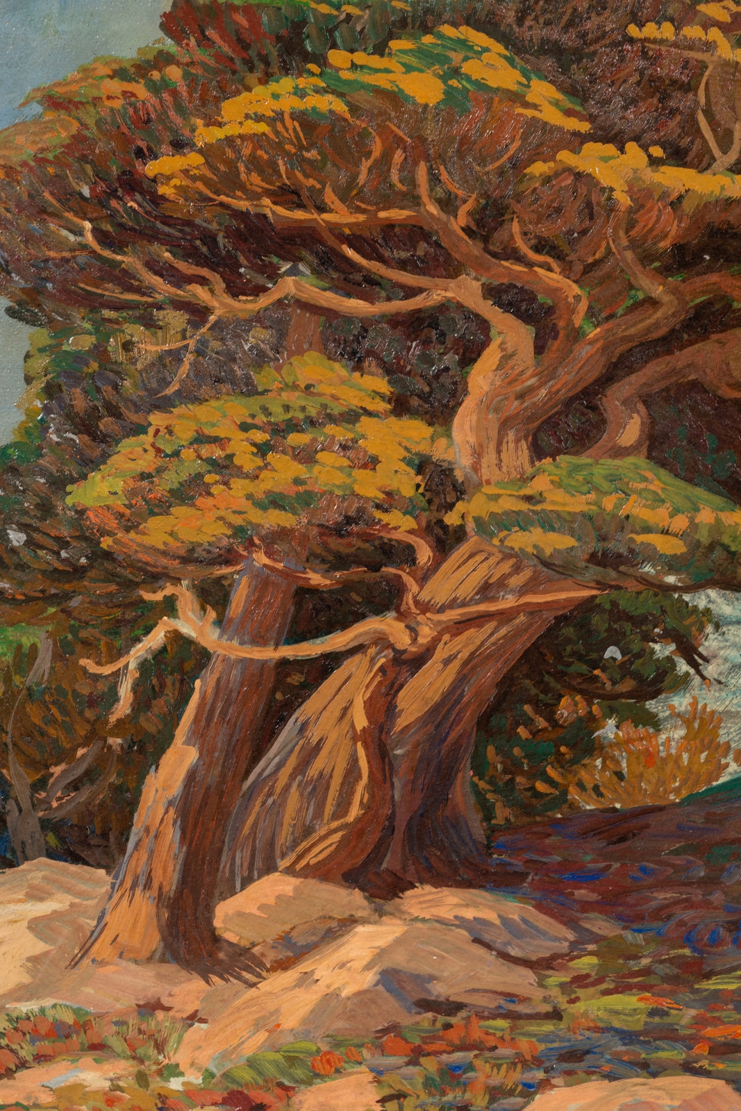 George Joseph Koch | Cyprus Tree and Sea | MutualArt