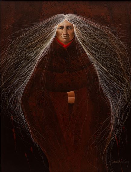 Frank Howell | Portrait of Native American Woman (1989) | MutualArt
