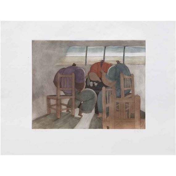Antonio López Saenz | Hombres y sillas | MutualArt