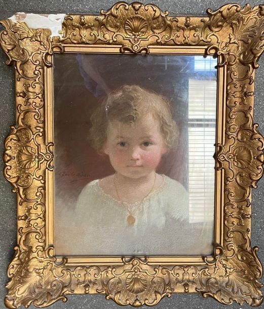 Louis-Emile Adan | Portrait of a child with a medal | MutualArt