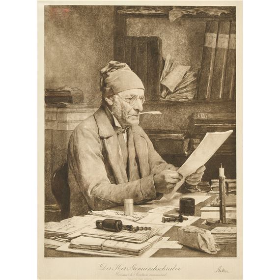Albert Anker | Der Herr Gemeindeschreiber | MutualArt