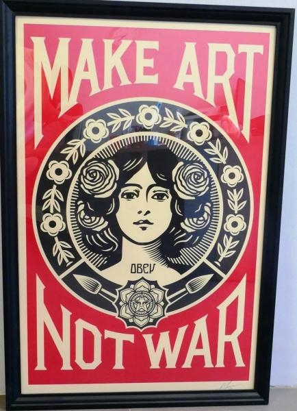 Shepard Fairey | Make art not war (2015) | MutualArt