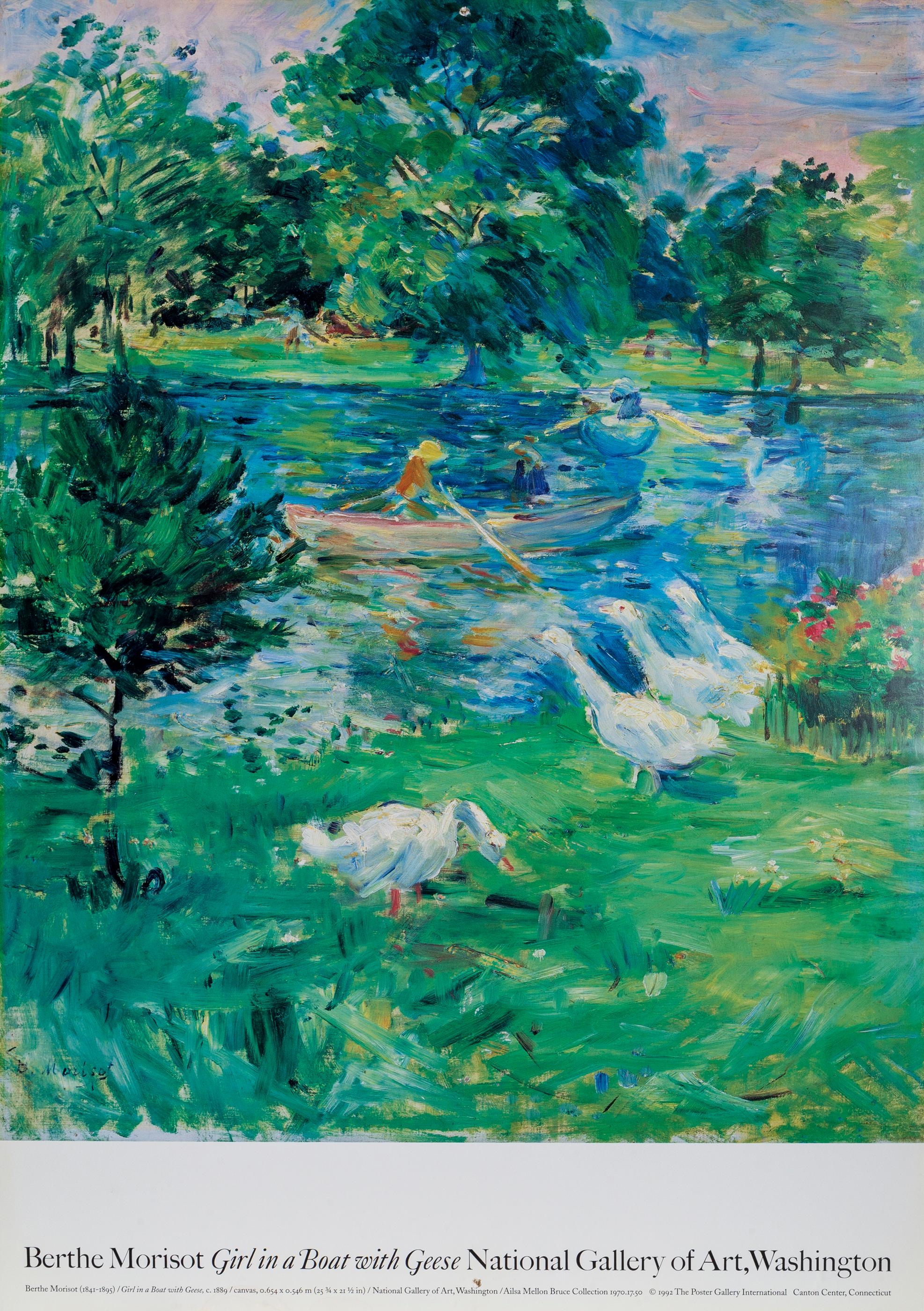 Berthe Morisot | Girl in a Boat with Geese (1992) | MutualArt