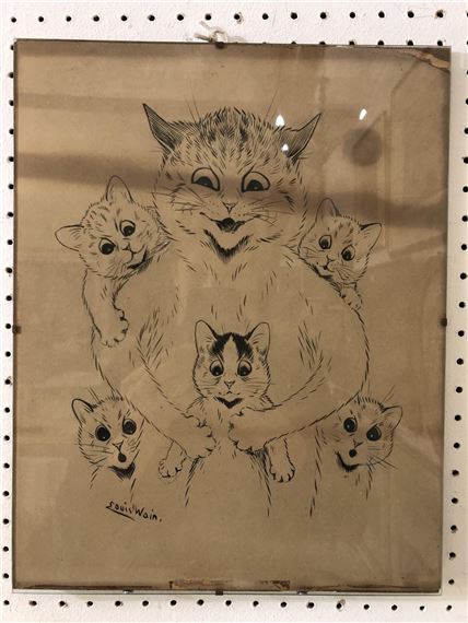 Louis Wain | - Cat with Kittens | MutualArt