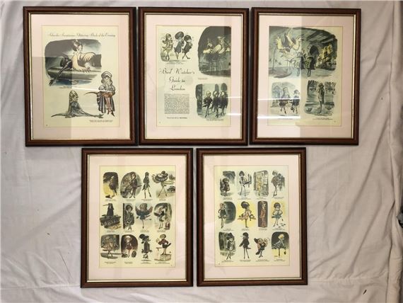 Harry Hargreaves | - Five framed illustrated pages from LIFE Magazine's ...