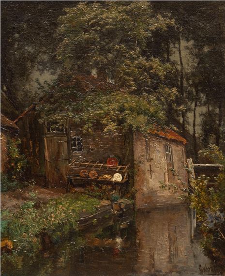 Paul Joseph Constantin Gabriel | A forge by the water in Giethoorn ...