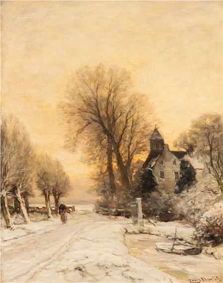 Louis Apol | A snow-covered view of Castle de Binckhorst in The Hague ...