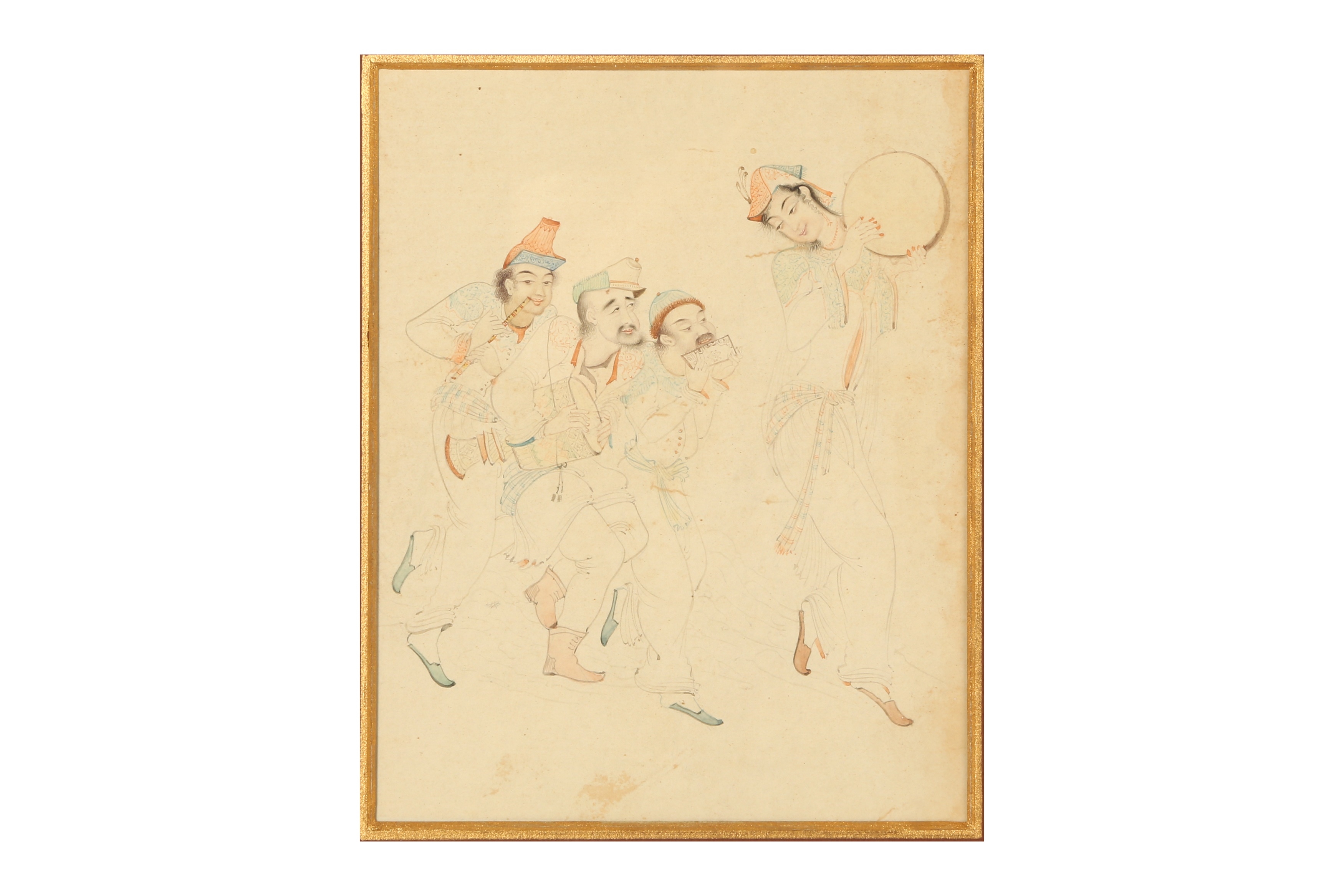 Hossein Behzad | THREE TINTED DRAWINGS | MutualArt