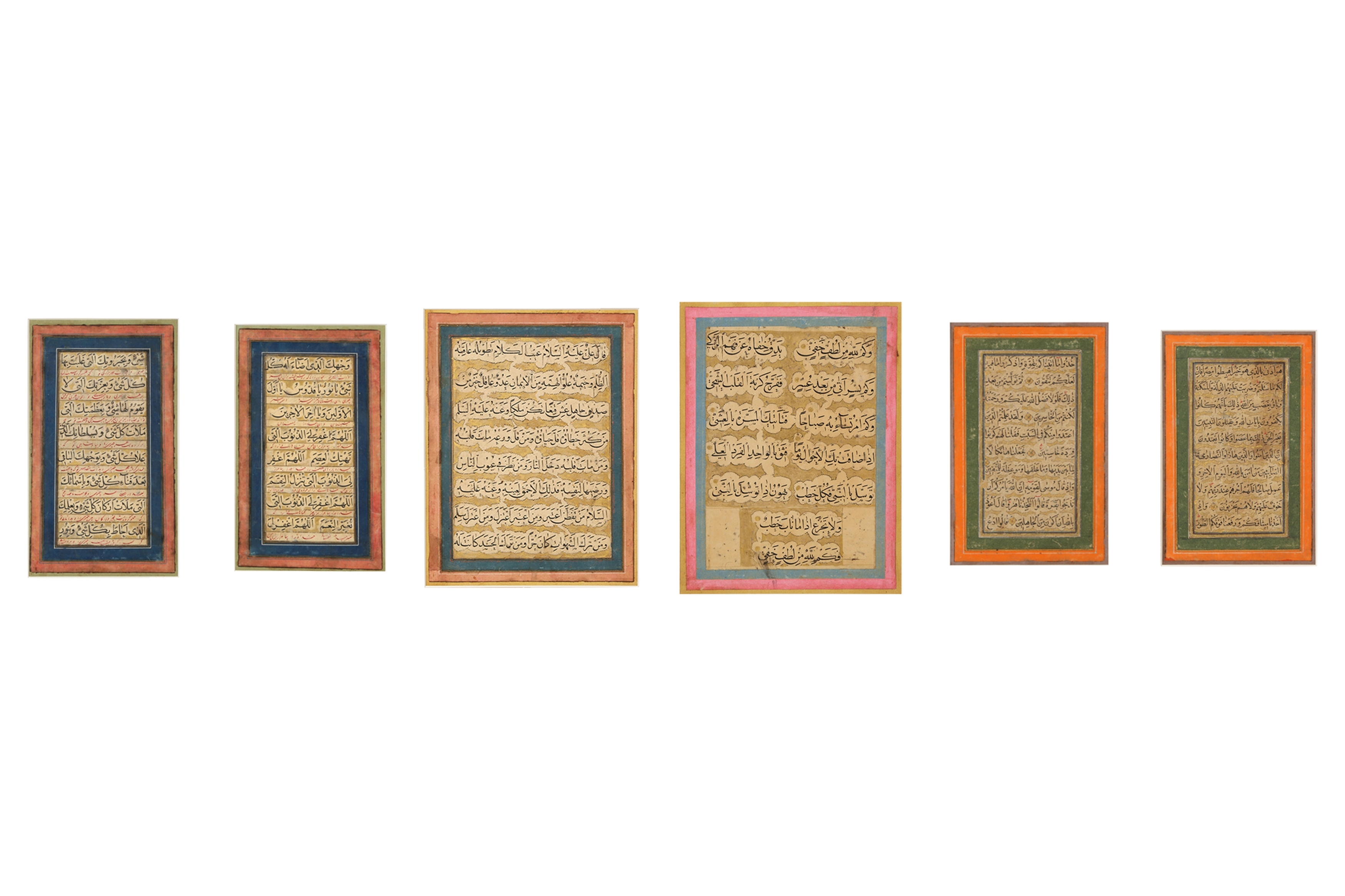 Persian School, 19th Century | SIX LOOSE FOLIOS OF NASKH CALLIGRAPHY ...