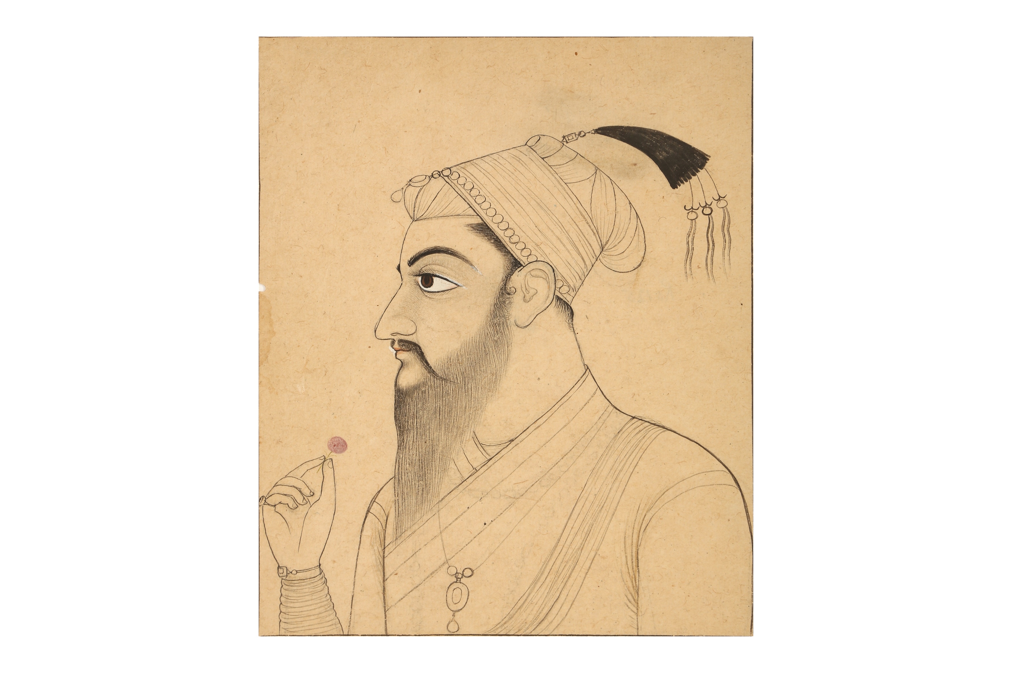 Northern Indian School, 19th Century | A PROFILE PORTRAIT OF A MUGHAL ...