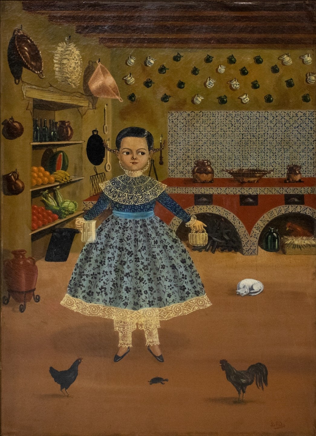 Agapito Labios | Portrait of a girl in a kitchen | MutualArt