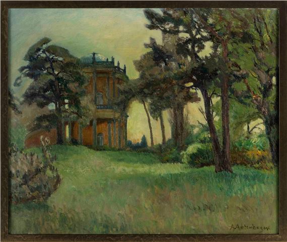 August Achtenhagen | Stately home surrounded by trees. | MutualArt