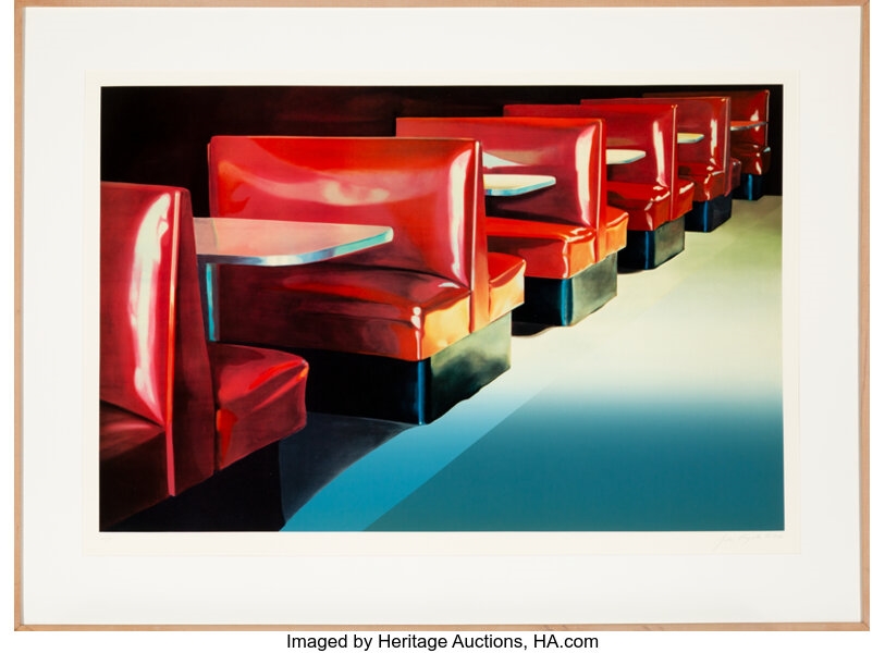 John Register | Red Booths (1986) | MutualArt