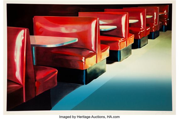 John Register | Red Booths (1986) | MutualArt