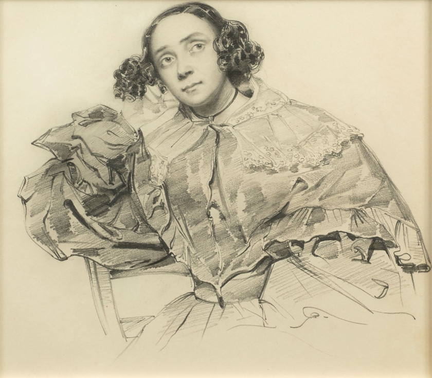 Paul Delaroche | Portrait de Marie Dorval | MutualArt