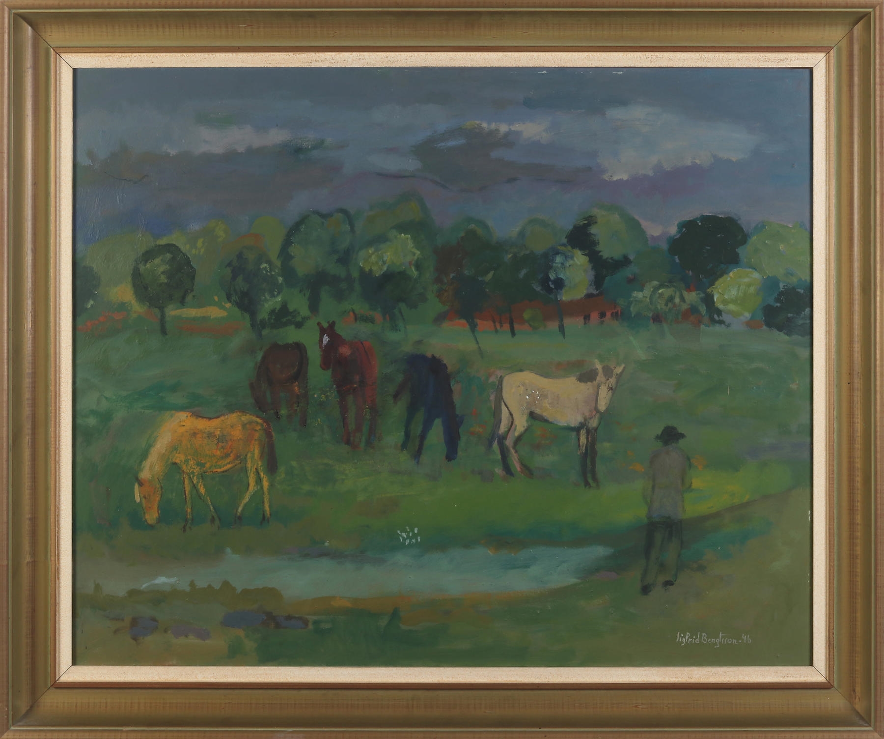 Sigfrid Bengtsson | Betande kor | MutualArt