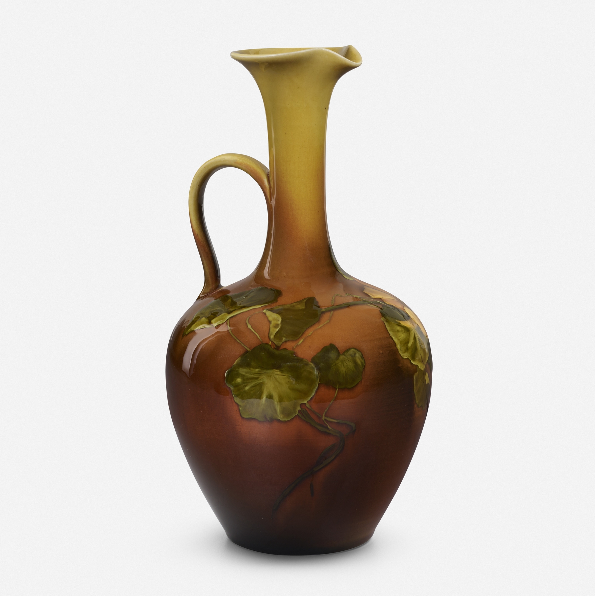 Sallie Toohey | Standard Glaze ewer with nasturtiums (1889) | MutualArt