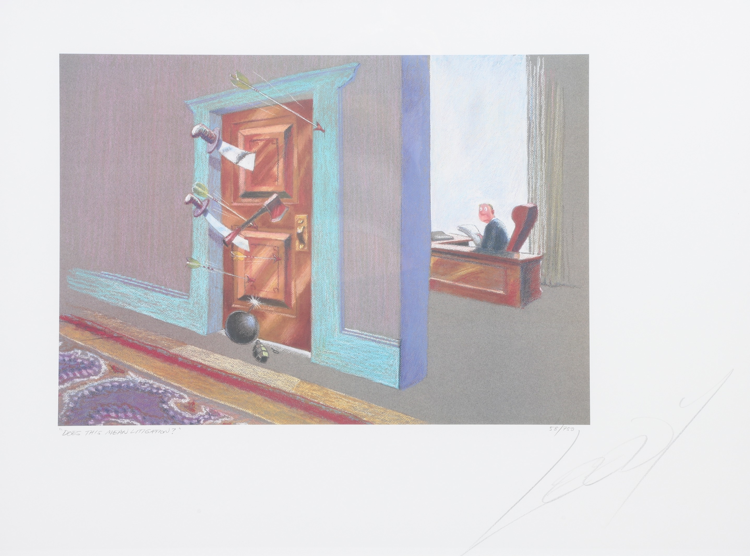 Jeff Leedy | Counsel Approaching the Bench | MutualArt