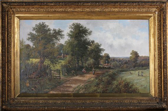 Octavius T. Clark | Rustic Landscape with Cottage and Figures ...