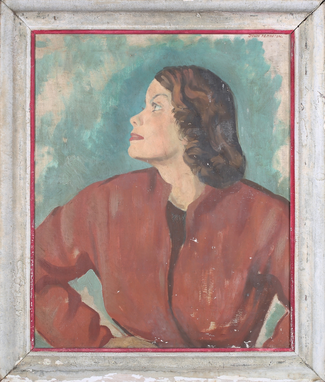 John Pemberton | 'Barbara & Caroline' (Half Length Portrait of a Lady ...