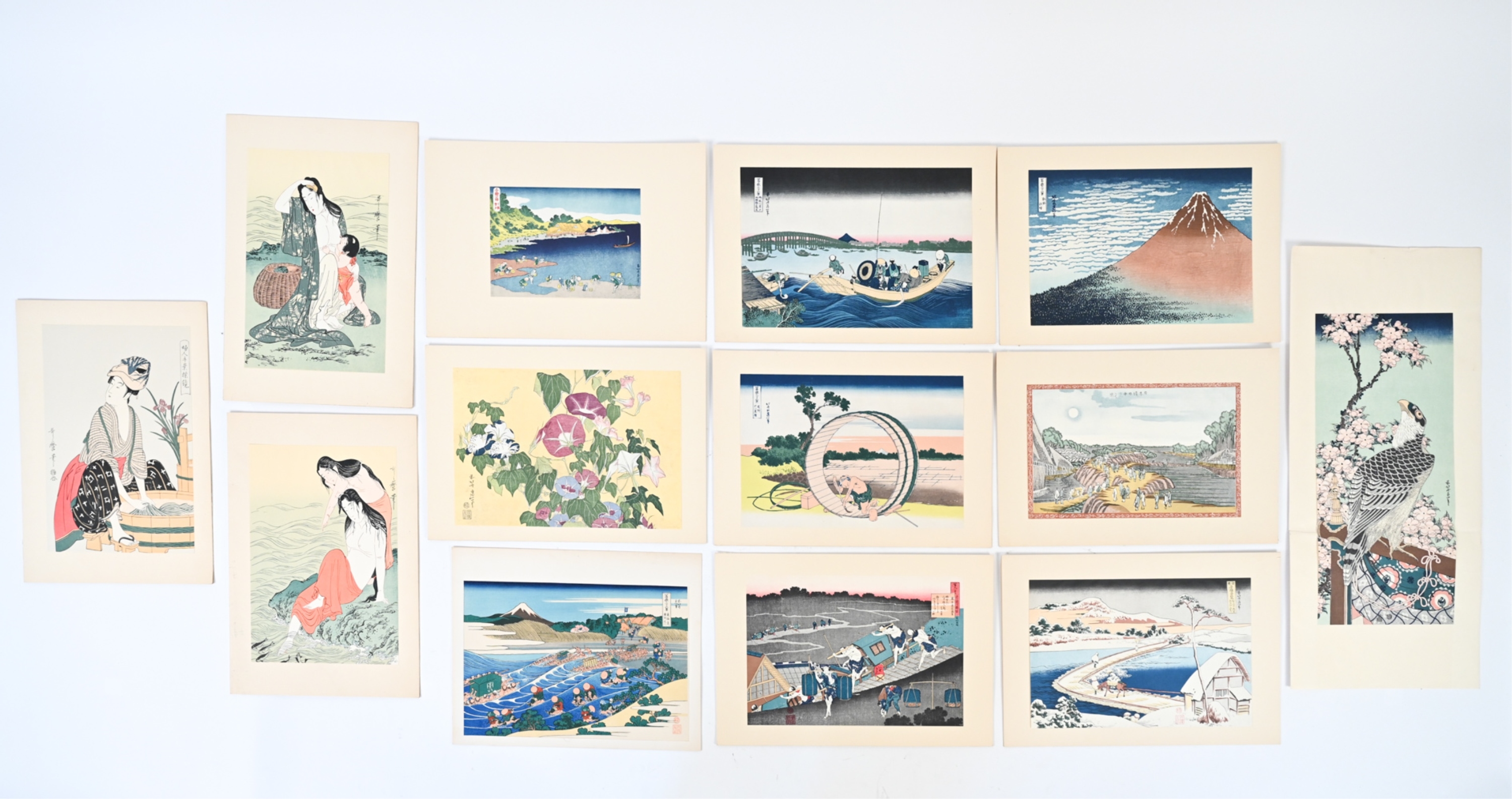 Katsushika Hokusai | 1963 HOKUSAI UKIYO-E HANGA PORTFOLIO, (14) PRINTS ...