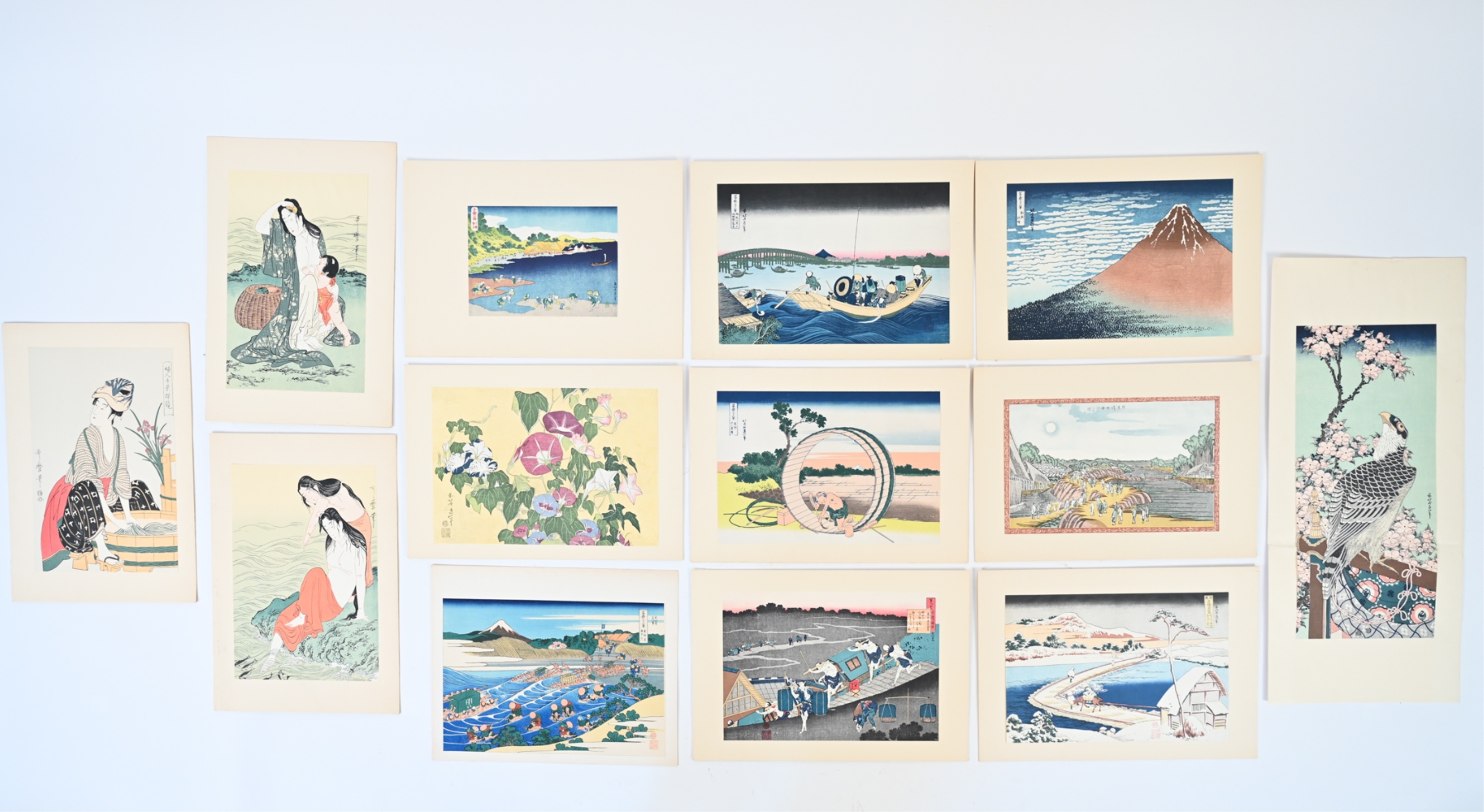 Katsushika Hokusai | 1963 HOKUSAI UKIYO-E HANGA PORTFOLIO, (14) PRINTS ...