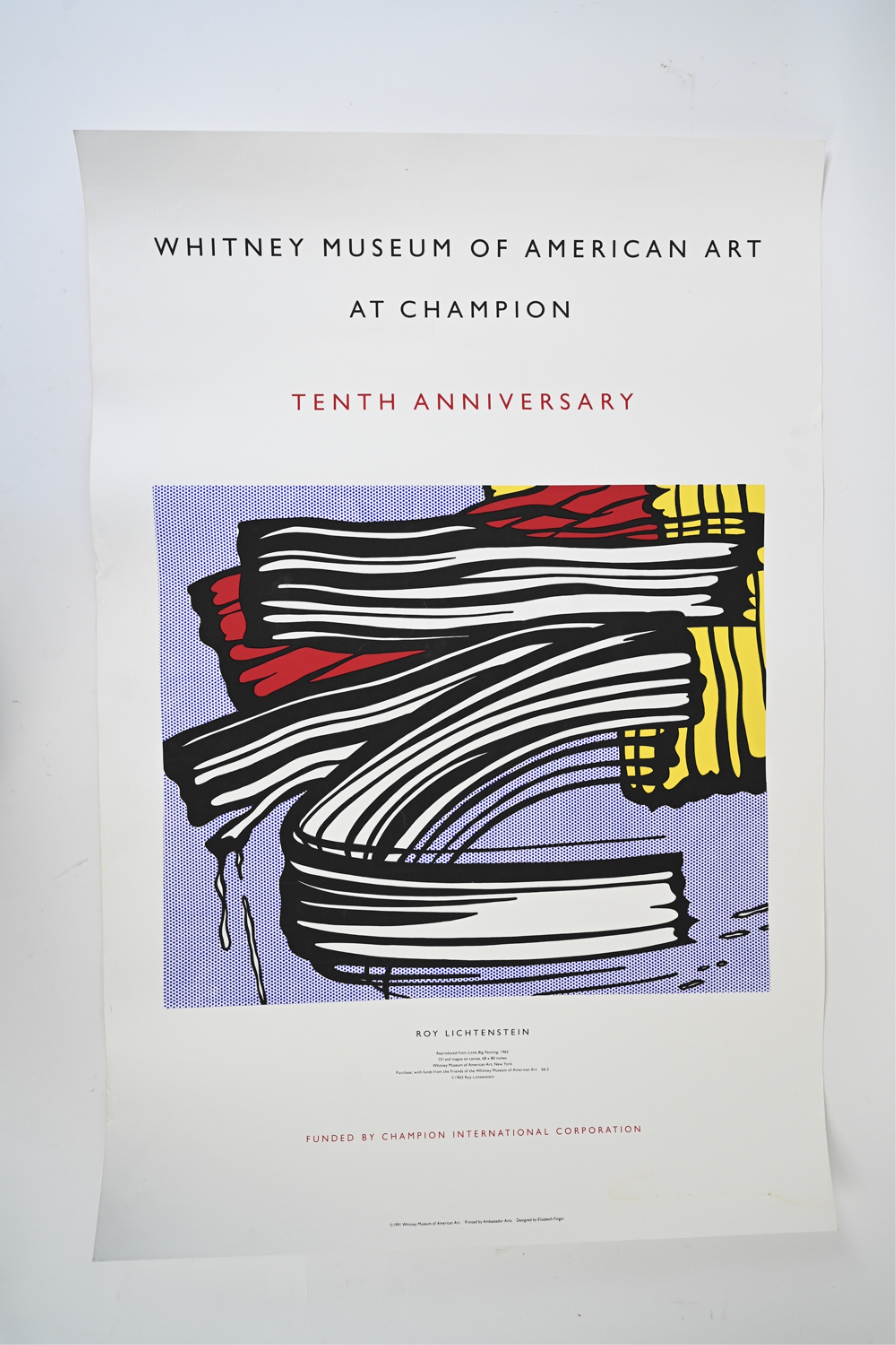 Roy Lichtenstein | ROY LICHTENSTEIN 1991 WHITNEY MUSEUM LITHO POSTER ...