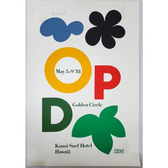 Paul Rand | IBM Original Poster (Circa 1981) | MutualArt