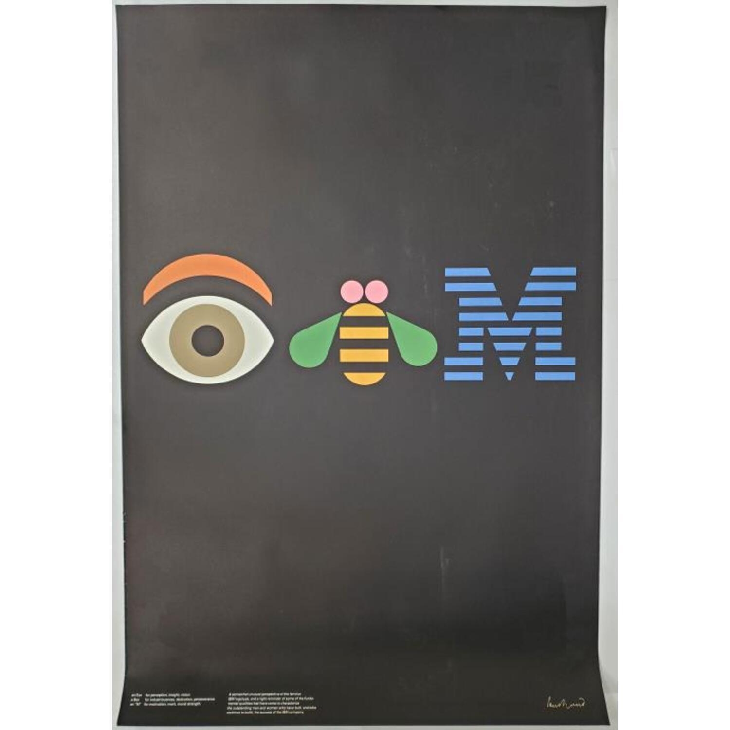 Paul Rand | IBM Original Poster (Circa 1981) | MutualArt