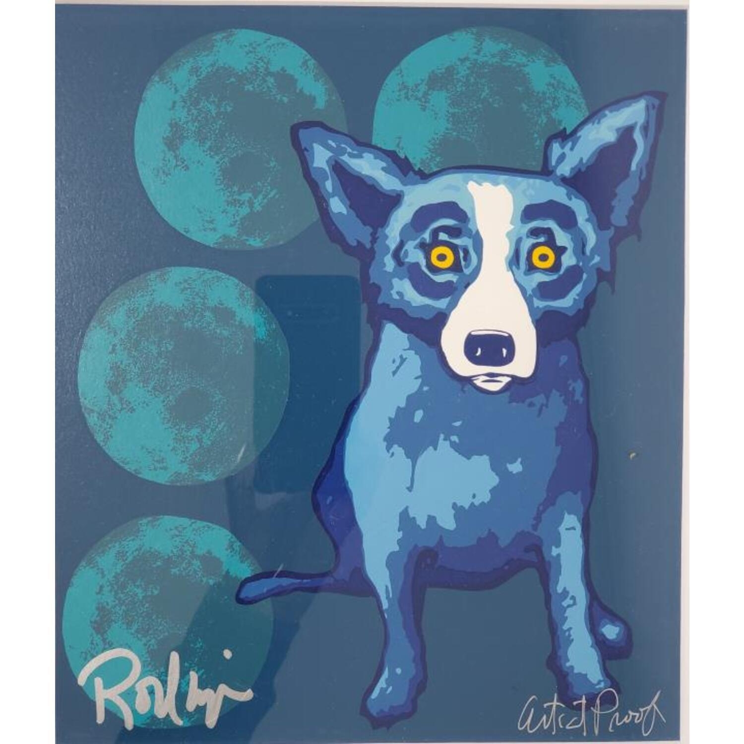 George Rodrigue | A Blue Dog w/ Yellow Eyes | MutualArt