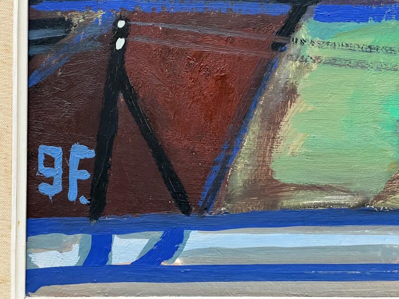 Gunnar Funck | Agre ved blå fjord (1974) | MutualArt