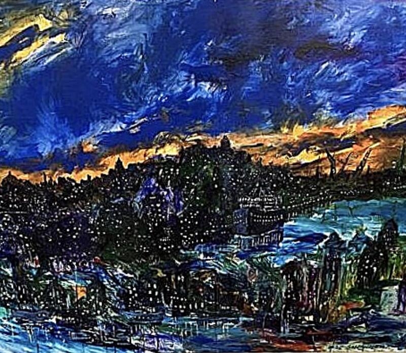 Uffe Schønnemann | Nat over Stockholm | MutualArt