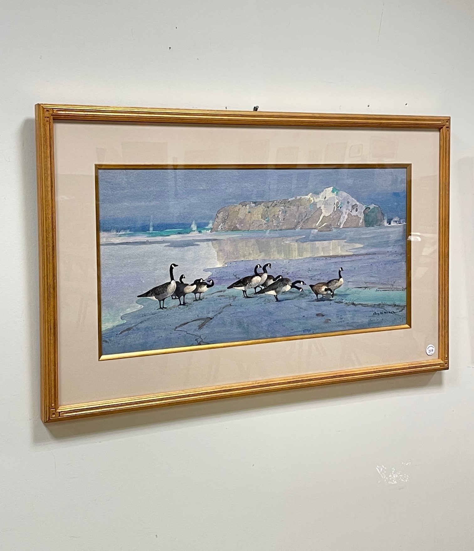 Roy M. Mason | Watercolor with Geese | MutualArt