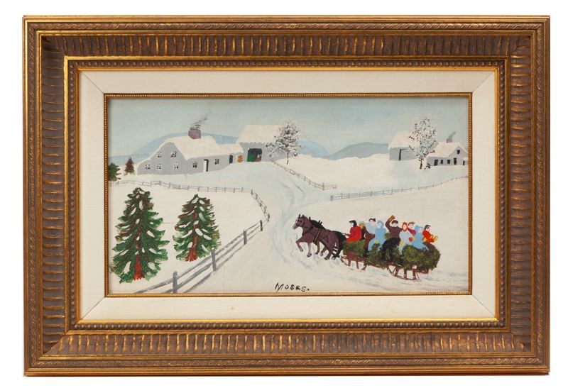 Grandma Moses | We Have All Gone Sledding (1943) | MutualArt