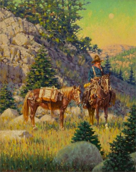 R.E. Pierce | Untitled (Mountain cowboy) (1948) | MutualArt