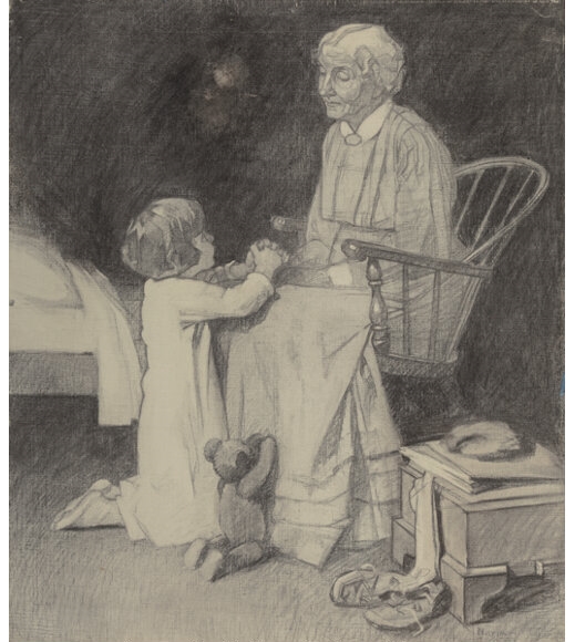 Norman Rockwell | Mother and Child, Pequod Sheets advertisement (1930 ...