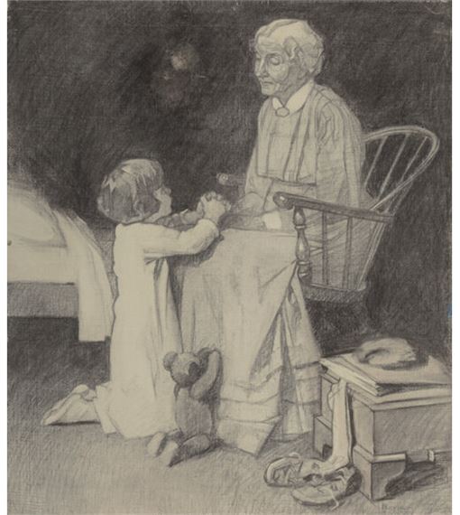 Norman Rockwell | Mother and Child, Pequod Sheets advertisement (1930 ...