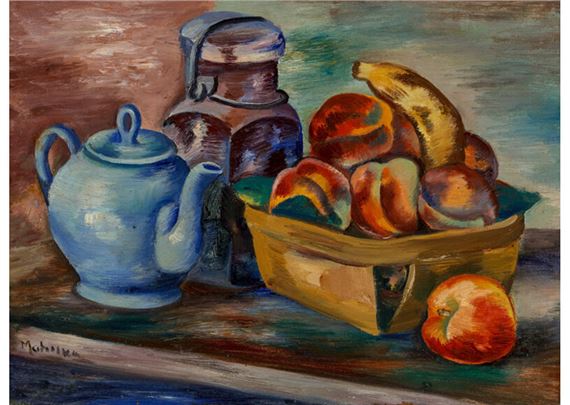 Jan Matulka | Still Life with Quart of Fruit | MutualArt