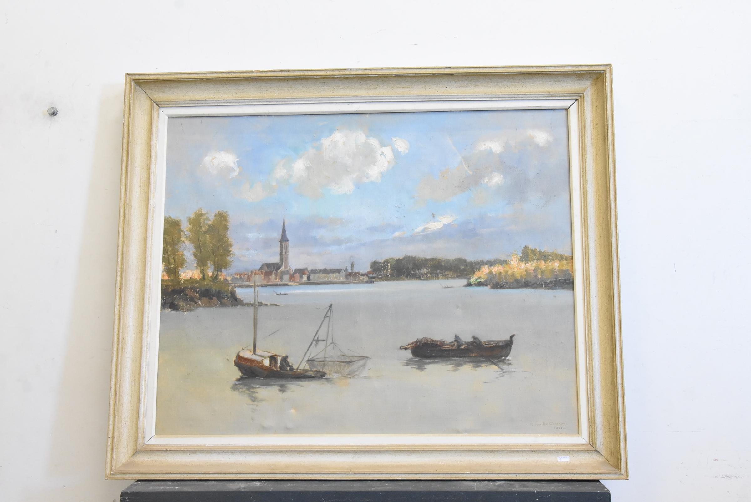 Jan de Clerck | Paysage fluvial (1941) | MutualArt